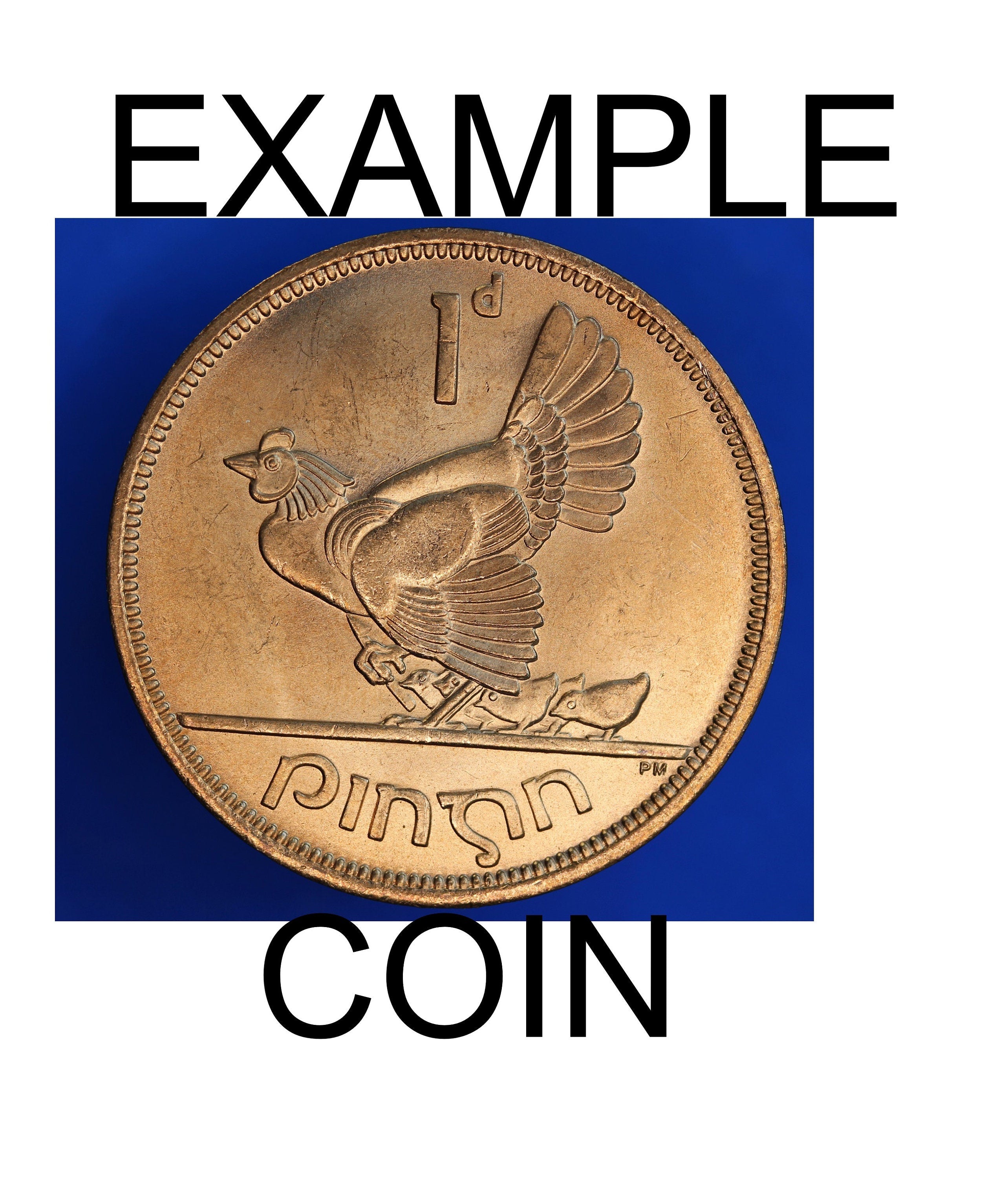 GENUINE 1968 Irish Pennies 1d EIRE Ireland, aUNC, coins [1968IR1d] – PM ...