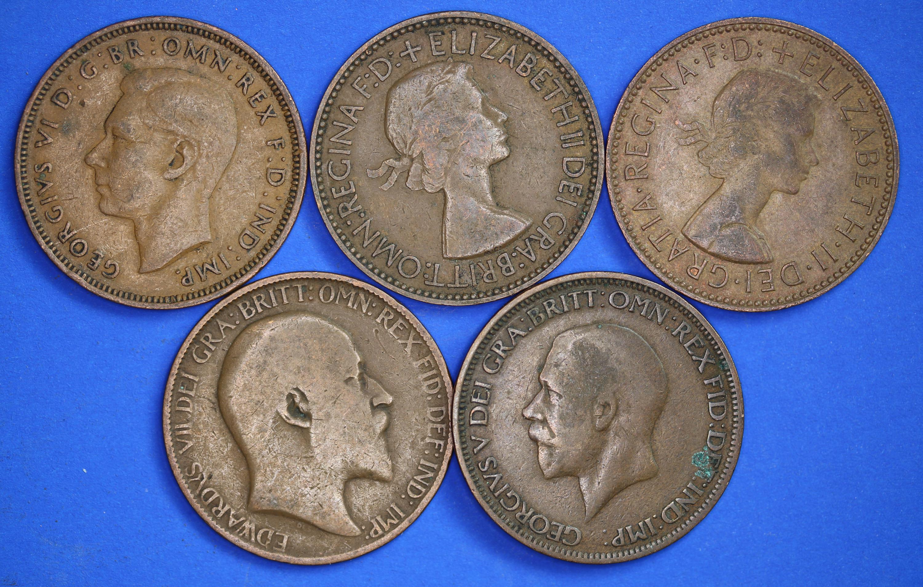 GENUINE British Coins - Collection of pre-decimal British Half Pennies ...